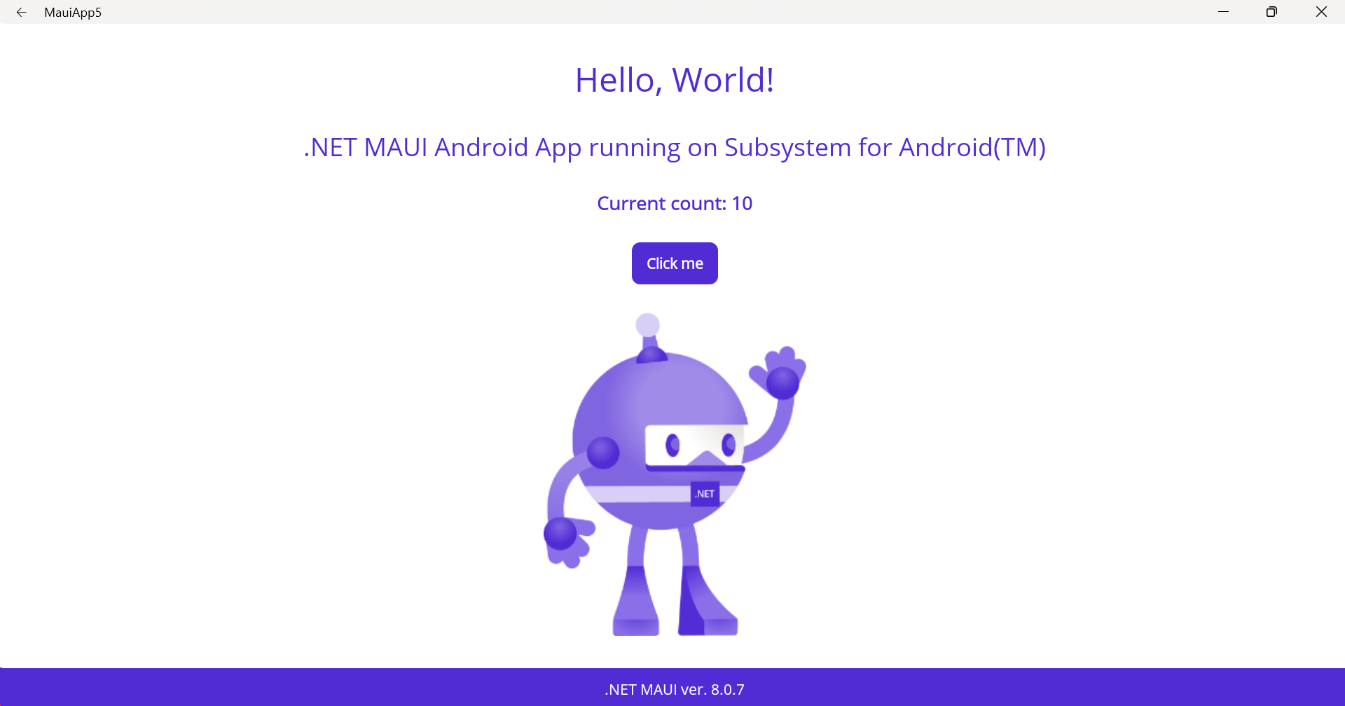 Using WSA for .NET MAUI Android Development – Developer Thoughts